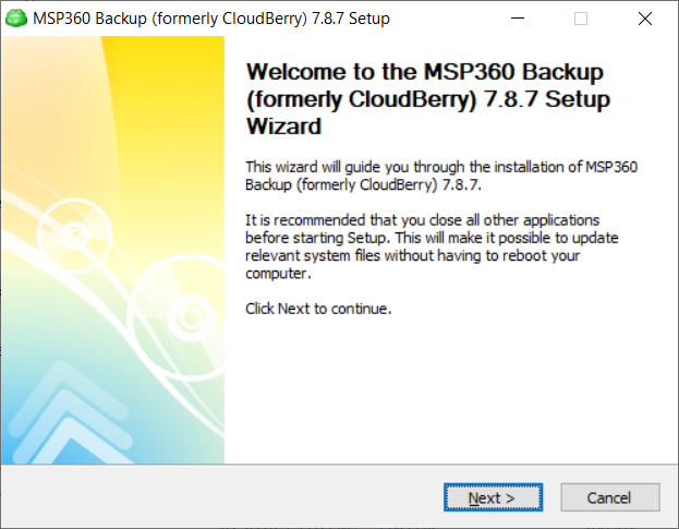 MSP360 Backup for Windows Setup Wizard | Help Center