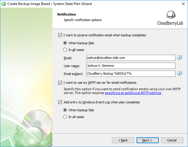 MS SQL Server Backup Notifications | Help Center